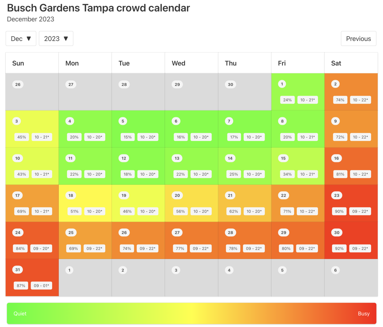 2023 Busch Gardens Tampa Crowd Calendar: AVOID THE BUSY DAYS ...