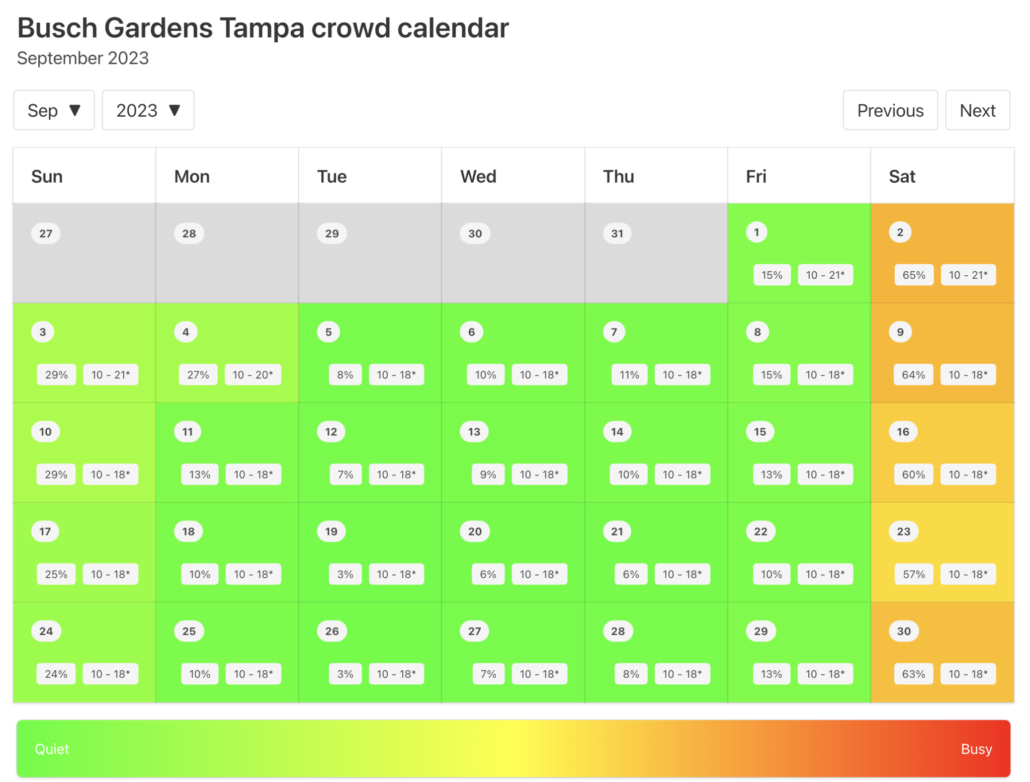 2023 Busch Gardens Tampa Crowd Calendar: AVOID THE BUSY DAYS ...