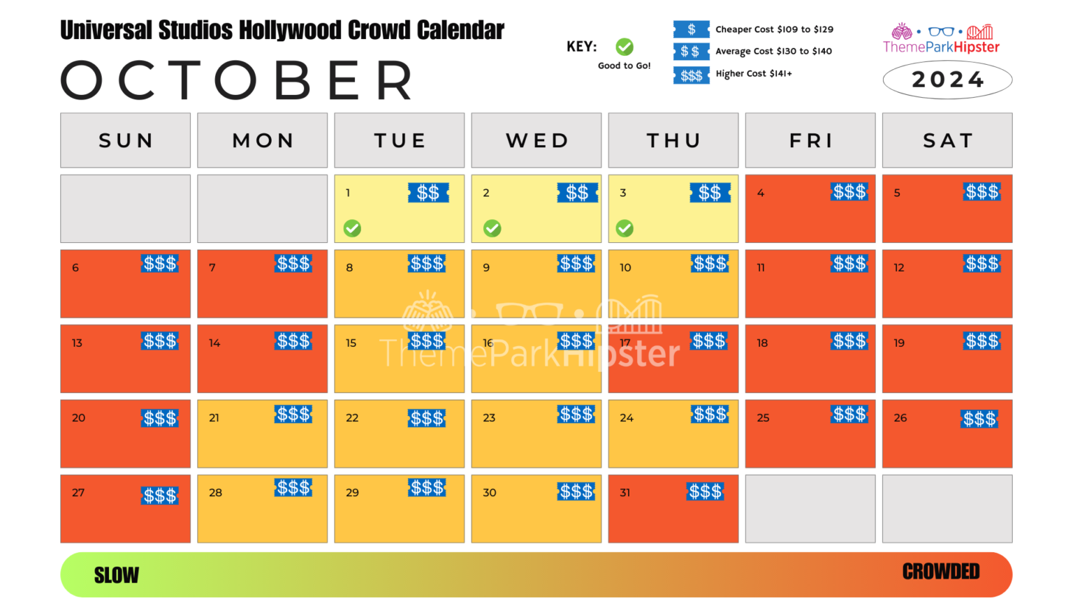 Universal Hollywood Crowd Calendar 1